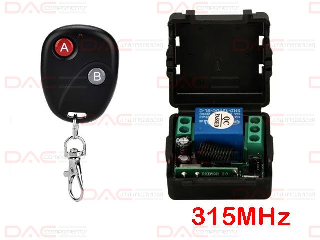 4 Channel Wireless Remote MSD 12V 15A 315MHz Long-Range Remote Control ...